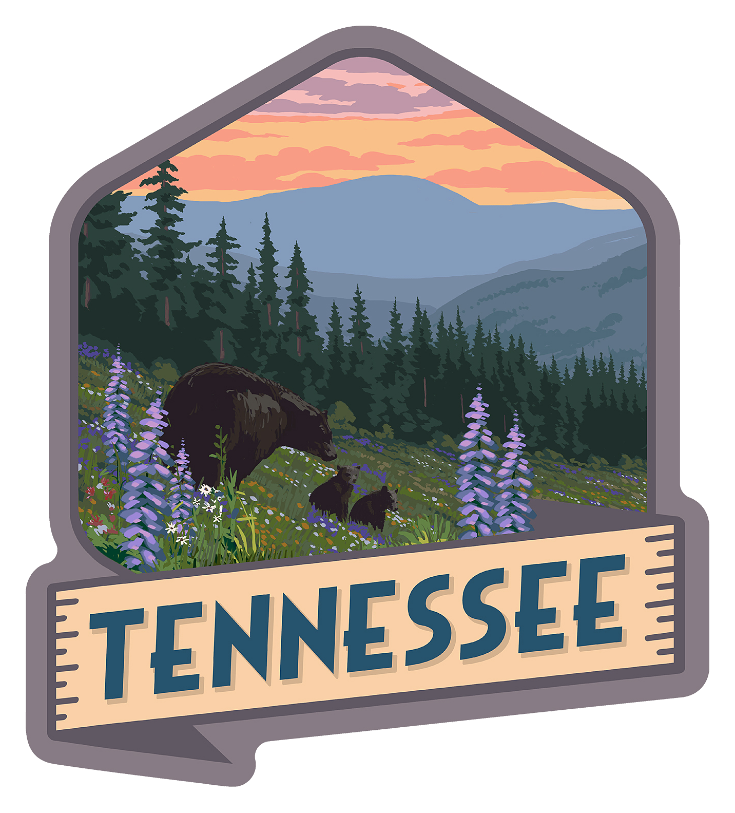 Lantern Press Tennessee Bears Die-Cut Sticker | Cabela's